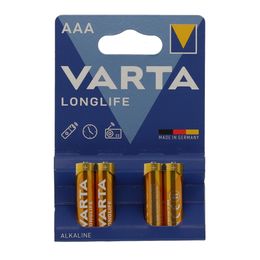 Varta Batterie Longlife 1,5 V AAA LR03 4 Stück