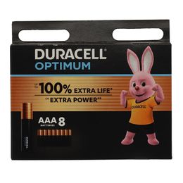 Duracell Batterie Optimum 1,5 V AAA LR03 8 Stück