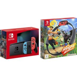 NINTENDO SWITCH Konsolen-Set, bunt (neonrot, neonblau), B:23,9cm H:10,2cm T:1,39cm, Spielekonsolen, inkl. Ring Fit Adventure