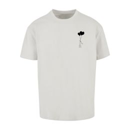T-Shirt Merchcode "Merchcode Herren Love In The Air Heavy Oversize Tee", Damen, Gr. L, lightasphalt, 100% Baumwolle, bedruckt, oversize, Rundhals, Shirts T-Shirt
