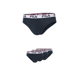 Slip Fila "MAN BRIEF", Herren, Gr. L, blau (navy), Jersey, Obermaterial: 95% Baumwolle, 5% Elasthan, körpernah, Unterhosen Slip, mit elastischem Logobund