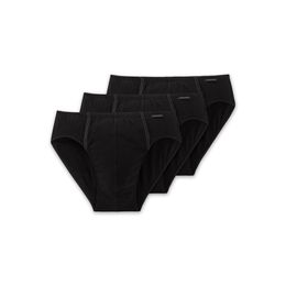 Minislip Schiesser "Essentials", Herren, Gr. 6L, schwarz (000, schwarz), Single Jersey, Obermaterial: 95% Baumwolle, 5% Elasthan, unifarben, eng, Unterhosen, mit kleinem Logo am Bund, Topseller