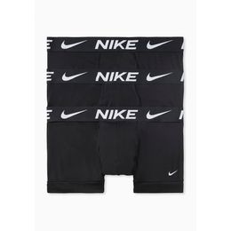 Trunk NIKE UNDERWEAR "TRUNK 3PK", Herren, Gr. L, 3 Stk., schwarz, Jersey, Obermaterial: 92% Polyester, 8% Elasthan, k&ouml;rpernah, Unterhosen, mit Logo-Elastikbund