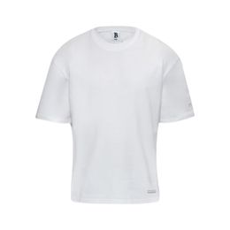 T-Shirt DROPSIZE "Dropsize Herren Dropsize Super Heavy Blank T-Shirt", Damen, Gr. S, weiß, 100% Baumwolle, unifarben, oversize, Rundhals, Shirts T-Shirt
