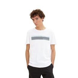 T-Shirt Tom Tailor Denim, Damen, Gr. M, bunt (wei&szlig;, schwarz, marine), Jersey, Obermaterial: 100% Baumwolle, regular fit, Rundhals, Shirts T-Shirt, in verschiedenen Farben