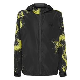 Windbreaker Plein Sport "Splash", Herren, Gr. L, schwarz (02, schwarz), Obermaterial: 100% Polyester; Futter: 100% Polyester, Jacken Windbreaker
