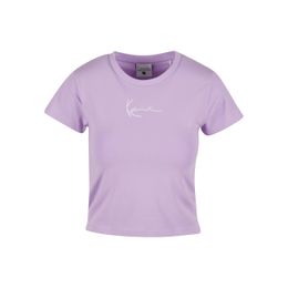 Karl Kani Damen T-Shirt "Karl Kani Small Signature Short Tee"violet, Gr. S, bedruckt, 95% Baumwolle, 5% Elasthan, Shirts