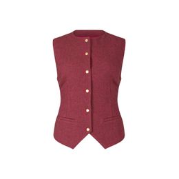 Lily & Lionel LILY AND LIONEL Damen Anzugweste "Pandora Tailored Herringbone Print Waistcoat Damen"pink, Gr. 42, 50% Polyester, 50% Wolle, Westen