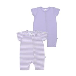 Strampler Liliput, Jungen, Gr. 86/92, EURO-Größen, lila (flieder), 95% Baumwolle, 5% Polyester, Rundhals, Overalls, 2er-Pack mit praktischen Druckknöpfen