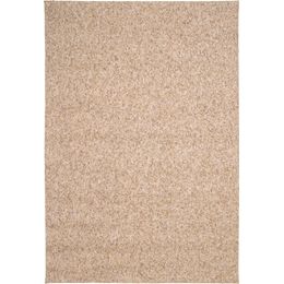 Teppich my home "Wohlde, Made in Belgium" Gr. 2, beige (sand), B:80cm H:10mm L:150cm, Kunstfaser, Teppiche, Teppich, Woll-Look, meliert, waschbar, Scandi, pflegeleicht
