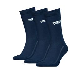 Levi's Socken LEVI'S "LEVIS REGULAR CUT BW LOGO RECYCL CO", Damen, Gr. 43-46, blau (navy), Baumwollmischung, unifarben, normal, Socken Socken, mit breitem Logobund