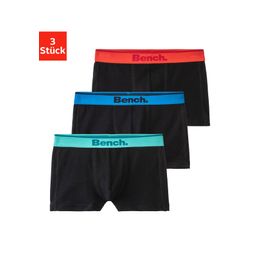 Boxer Bench. "Boxershorts f&uuml;r Jungen", Jungen, Gr. 158/164, 3 Stk., schwarz, Jersey, Obermaterial: 95% Baumwolle, 5% Elasthan, unifarben, Unterhosen, mit Ziern&auml;hten vorn