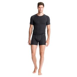 Unterziehshirt Conta, Herren, Gr. 6, 1 Stk., Normalgr&ouml;&szlig;en, schwarz (anthrazit, geringelt), 75% Baumwolle, 25% Polyester, Rundhals, Unterhemden