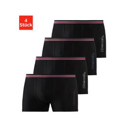 Boxer Bench. "Boxershorts f&uuml;r Herren", Damen, Gr. S, 4 Stk., schwarz, Single Jersey, Obermaterial: 95% Baumwolle, 5% Elasthan, unifarben, Unterhosen, Unterhosen mit seitlichem Logo Druck