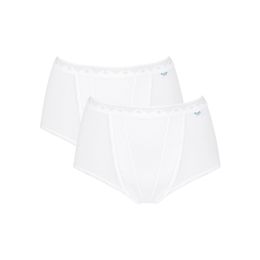 Shapingslip Sloggi "Control", Damen, Gr. 52, wei&szlig;, Single Jersey, Obermaterial: 94% Baumwolle, 6% Elasthan, unifarben, figurbetont, Unterhosen, doppellagige Bauchpartie, formend, Baumwollmix, elastisch