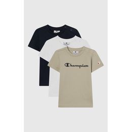 T-Shirt Champion "ICONS CONTRAST 3 pack Crewneck T-Shirt", Jungen, Gr. 80, nny, wht, ncb, Obermaterial: 100% Baumwolle. Obermaterial 2: 60% Baumwolle, 40% Polyester, Shirts T-Shirt