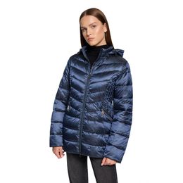 Outdoorjacke Betty Barclay "Damen mit abnehmbarer Kapuze", Damen, Gr. 40, blau (marineblaus), Obermaterial: 100% Polyamid; F&uuml;llung: 100% Polyester, figurumspielend, Jacken Outdoorjacke