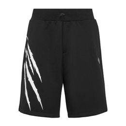 Shorts Plein Sport "Scratch", Jungen, Gr. 3XL, US-Größen, 02, schwarz, Obermaterial: 13% Polyester, 87% Baumwolle, Hosen Shorts