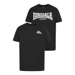 T-Shirt Lonsdale "PIDDINGHOE", Herren, Gr. XXL (60/62), schwarz, Single Jersey, Obermaterial: 100% Baumwolle, Rundhals, Shirts T-Shirt