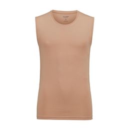 T-Shirt OLYMP "Casual", Damen, Gr. M, beige, Obermaterial: 94% Baumwolle, 6% Elasthan, unifarben, Basic, schmal, Rundhals, eingefasste Kante, Shirts T-Shirt, Rundhalsausschnitt, Ideal zum Unterziehen
