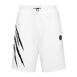 Shorts Plein Sport "Scratch", Jungen, Gr. XL, US-Größen, 01, weiß, Obermaterial: 13% Polyester, 87% Baumwolle, Hosen Shorts