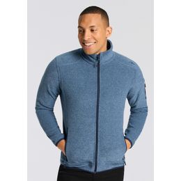 Strickfleecejacke CMP "MAN JACKET", Damen, Gr. 56, blaustone, b., Obermaterial: 85% Polyester, 15% Viskose, Jacken