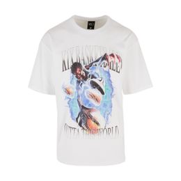 T-Shirt K1x "K1x KXM243-054-2 K1x Bootleg Tee", Damen, Gr. L, wei&szlig;, 100% Baumwolle, bedruckt, normal, Rundhals, Shirts T-Shirt