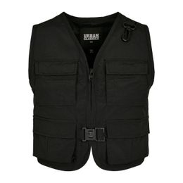 Urban Classics Herren Jerseyweste "Urban Classics Damen Ladies Short Tactical Vest"schwarz, Gr. 5XL, 100% Polyamid, Westen