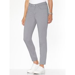 Bequeme Jeans Classic Basics, Damen, Gr. 38, Normalgr&ouml;&szlig;en, grau (steingrau), 97% Baumwolle, 3% Elasthan, unifarben, lang, Jeans
