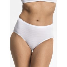 Midislip Speidel "Cotton&More", Damen, Gr. 38, 2, wei&szlig;, Single Jersey, Obermaterial: 56% Baumwolle, 34% Polyamid, 10% Elasthan, k&ouml;rpernah, Unterhosen Slip, basic, hochwertig, modern, weich, bequem, elastisch, Baumwollmix