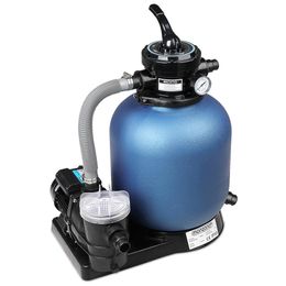 Monzana Sandfilteranlage Pool 11000 L/h mit Vorfilter 4-Wege Ventil