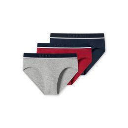 Rioslip Schiesser "95/5", Herren, Gr. 8 (XXL), bunt (909, grau, melange, rot, blau), Single Jersey, Obermaterial: 95% Baumwolle, 5% Elasthan, unifarben, k&ouml;rpernah, Unterhosen, mit sportlichem Logo-Webgummibund mit schmalen wei&szlig;em Ansatz