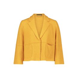 Jackenblazer Betty Barclay "Damen mit Reverskragen", Damen, Gr. 46, gold, Flanell, Obermaterial: 60% Viskose, 40% Wolle, l&auml;ssig geschnitten normal, Blazer