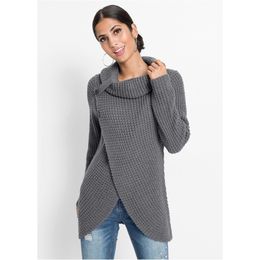 bonprix Grobstrick-Pullover, grau