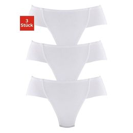 Formstring Petite Fleur, Damen, Gr. 48/50, wei&szlig;, Jersey, Obermaterial: 90% Baumwolle, 10% Elasthan (LYCRA SPORT). Meshfutter: 90% Polyamid, 10% Elasthan, unifarben, k&ouml;rpernah, Unterhosen, Bodyforming Slip aus elastischer Baumwolle
