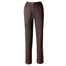 Bequeme Jeans Classic Basics, Damen, Gr. 42, Normalgr&ouml;&szlig;en, braun (schokobraun), 97% Baumwolle, 3% Elasthan, unifarben, lang, Jeans