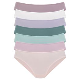 Jazz-Pants Slips Vivance, Damen, Gr. 44/46, bunt (rosa, puder, grün, flieder, weiß), Single Jersey, Obermaterial: 95% Baumwolle, 5% Elasthan, unifarben, bequem, Unterhosen, in frischen und gedeckten Farben