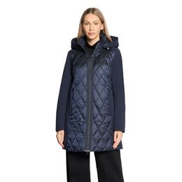 Outdoorjacke Betty Barclay "Damen mit abnehmbarer Kapuze", Damen, Gr. 36, blau (dunkelblau), Obermaterial: 100% Polyamid; Besatz: 100% Polyamid; Futter: 100% Polyester; F&uuml;llung: 100% Polyester, tailliert, Jacken Outdoorjacke