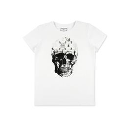 T-Shirt Philipp Plein "Skull", Jungen, Gr. 10, 01, weiß, Obermaterial: 100% Baumwolle, Shirts T-Shirt