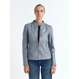 Lederjacke Maze "Marcie", Damen, Gr. XL, blau (sky), Obermaterial: 100% Lammleder. Futter: 100% Polyester, Jacken