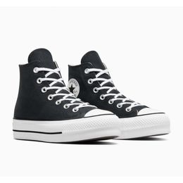 Sneaker Converse "CHUCK TAYLOR ALL STAR LIFT PLATFORM CANVAS", Damen, Gr. 37, schwarz-wei&szlig; (schwarz, wei&szlig;, wei&szlig;), Textil, Schuhe Sneaker