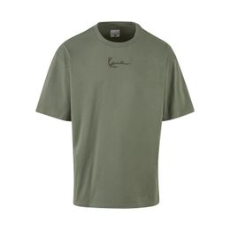 T-Shirt Karl Kani "Karl Kani Small Signature Essential Tee", Damen, Gr. L, gr&uuml;n, 100% Baumwolle, bedruckt, normal, Rundhals, Shirts T-Shirt