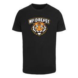 T-Shirt MisterTee "MisterTee Wild Beast Tiger Tee", Damen, Gr. L, schwarz, 100% Baumwolle, bedruckt, normal, Rundhals, Shirts T-Shirt