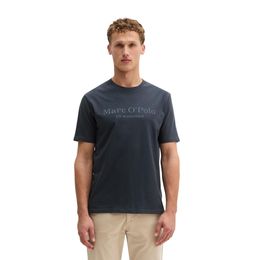 Marc O'Polo T-Shirt MARC O'POLO, Damen, Gr. XXL (56), blau (schwarz night), Jersey, Obermaterial: 100% Baumwolle, Basic, Rundhals, Shirts T-Shirt, klassisches Logo-T-Shirt