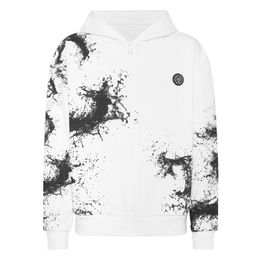 Kapuzensweatjacke Plein Sport "Splash", Jungen, Gr. XL, 01, wei&szlig;, Obermaterial: 13% Polyester, 87% Baumwolle, Sweatjacken