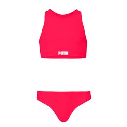 Bustier-Bikini Puma, M&auml;dchen, Gr. 128, N-Gr, rosa (rose rot), Obermaterial: 80% Polyamid, 20% Elasthan. Futter: 88% Polyamid, 12% Elasthan, Bikini-Sets, mit Racerback-Passform