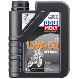 4-Takt Motor&ouml;l Liqui Moly Motorbike 4T 15W-50 Offroad, Synthesetechnologie, 1 Liter