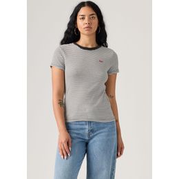 Levi's T-Shirt LEVI'S "Mini-Logo", Damen, Gr. L, 2 pack crewneck tee, Jersey, Obermaterial: 100% Baumwolle, Basic, figurbetont normal, Rundhals, abgesteppt, Shirts T-Shirt, mit kleiner Markenlogo-Stickerei auf der Brust