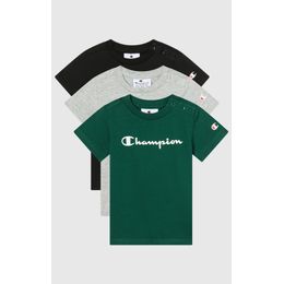 T-Shirt Champion "ICONS CONTRAST 3 pack Crewneck T-Shirt", Jungen, Gr. 98, noxm, nbk, fpg, Obermaterial: 100% Baumwolle. Obermaterial 2: 60% Baumwolle, 40% Polyester, Shirts T-Shirt