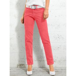 5-Pocket-Jeans Inspirationen, Damen, Gr. 80, Langgrößen, rot (korallenrot), 98% Baumwolle, 2% Elasthan, unifarben, lang, Jeans 5-Pocket-Jeans, Topseller